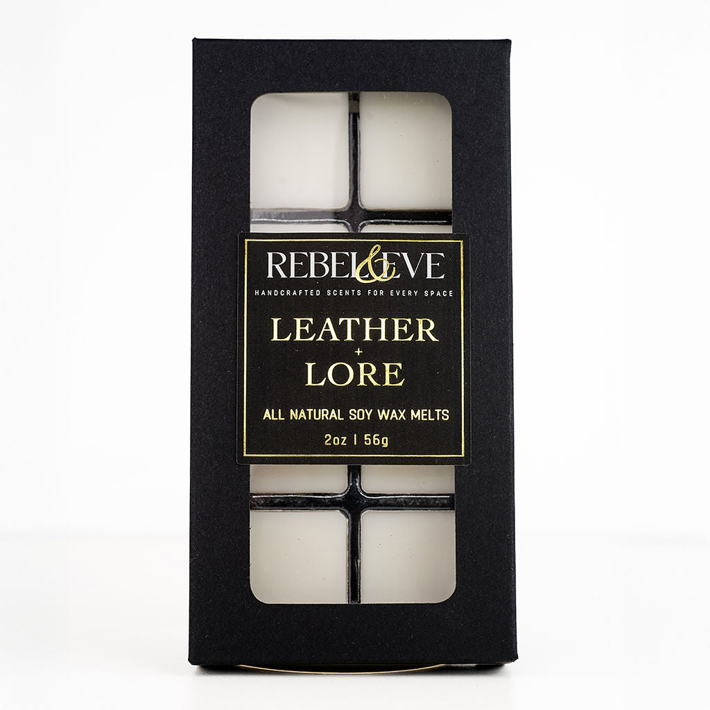 Leather + Lore Wax Melt - Library– Rebel and Eve